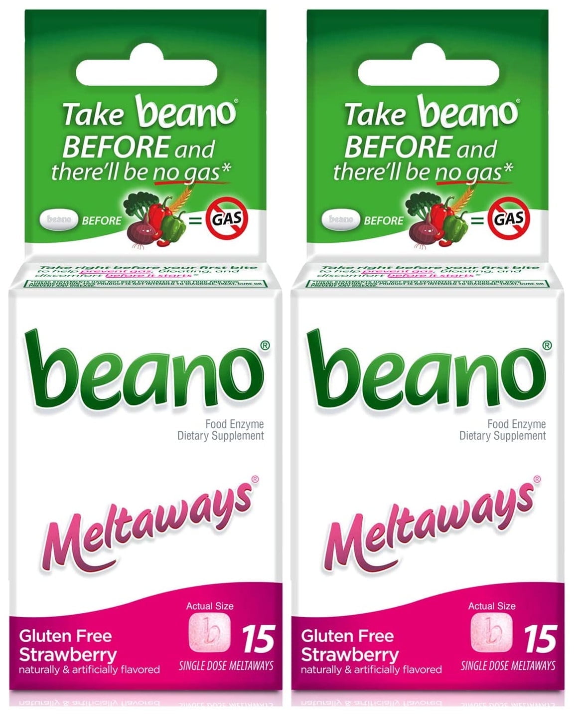 Beano Meltaways - 2 Pack Digestion Aid, Anti-Bloating, Relief Pills ...