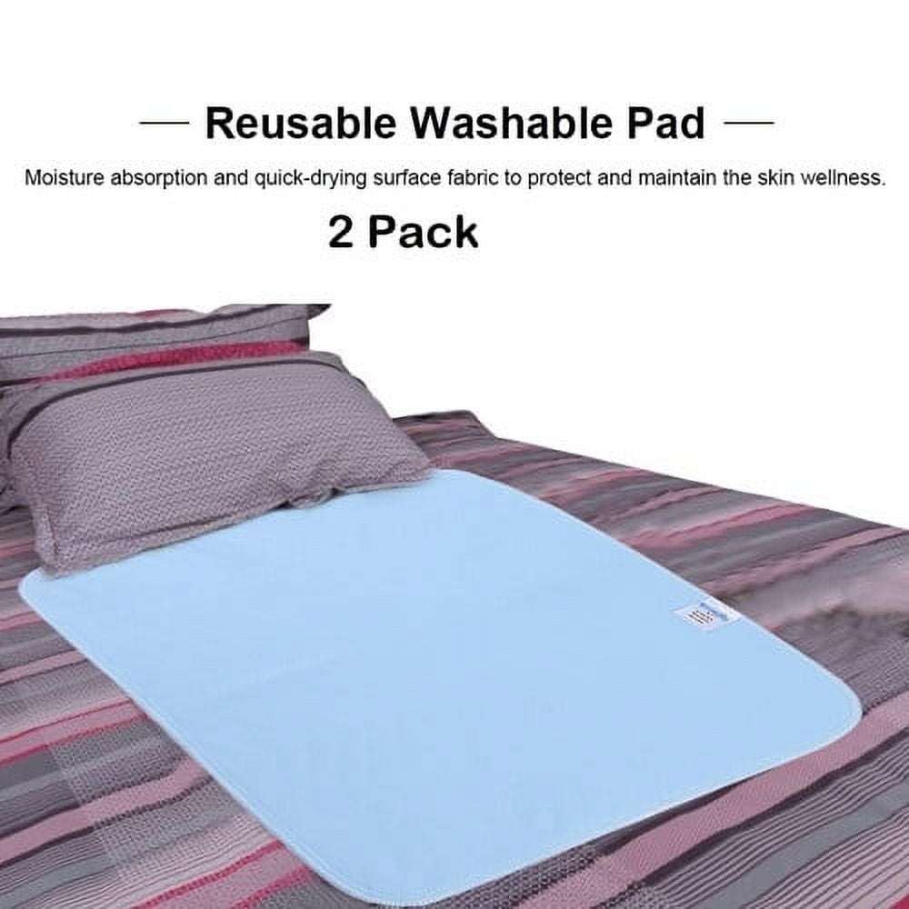 Walmart 2-Pack Reusable Underpad, Absorbent Bed Pad for Adults, 45 * 60 ...