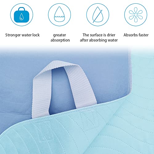 2 Pack Bed Pads for Incontinence Positioning Bed Pad with Handles for ...