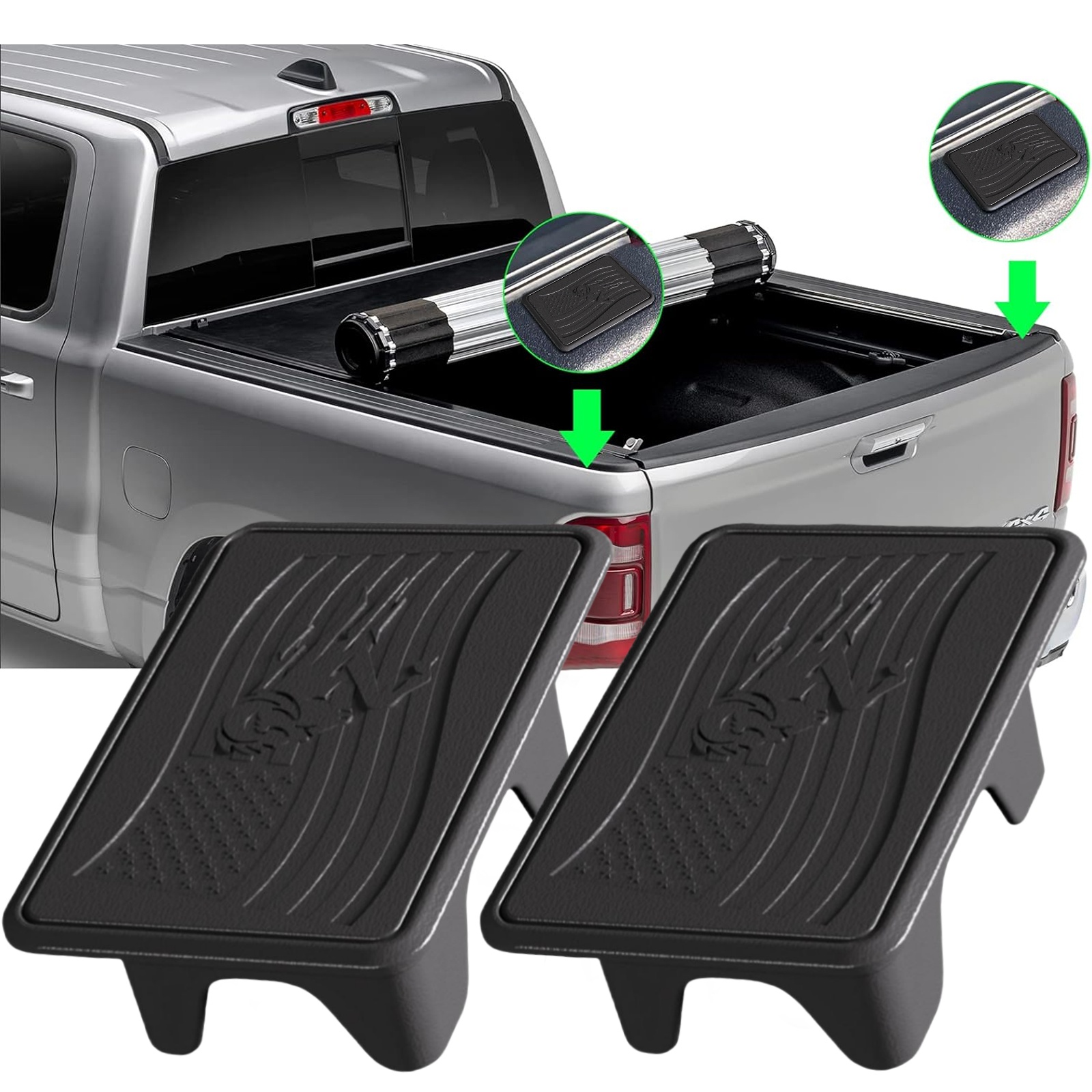 Elevate Outdoor REAR-BAR-2 Universal Steel Truck Bed Rear Bar (Pack of ...