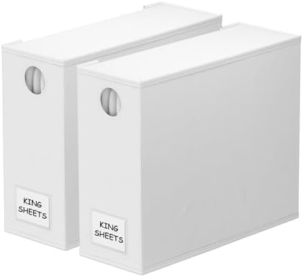 2 Pack Bed Sheet Organizers and Storage, Foldable Sheet Organizer for ...