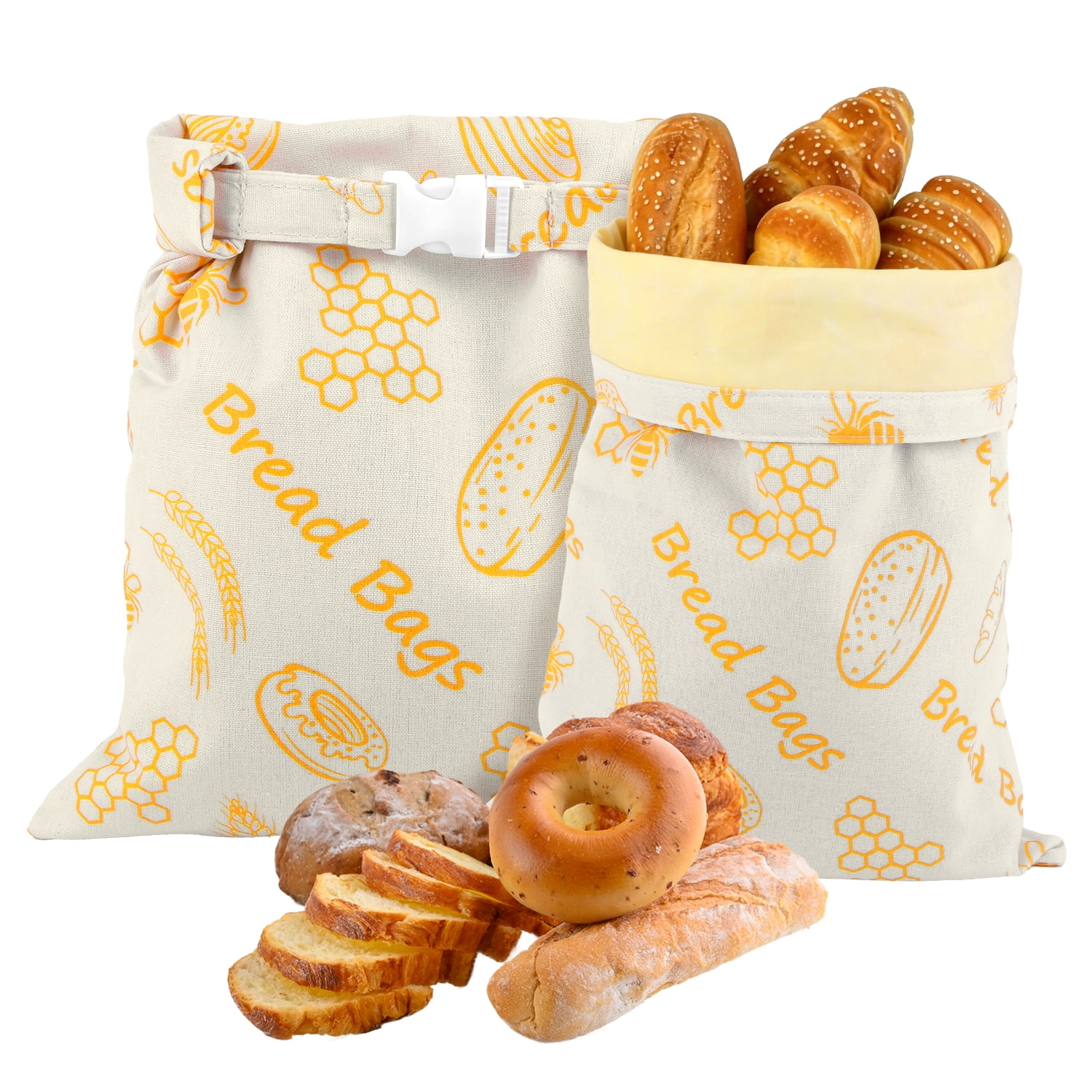 2 Pack Beeswax Bread Bags for Sourdough Homemade Bread, 3L Capacity ...