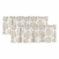 2 Pack Beige Monstera Leaf Valance for Window Tropical Botanical ...
