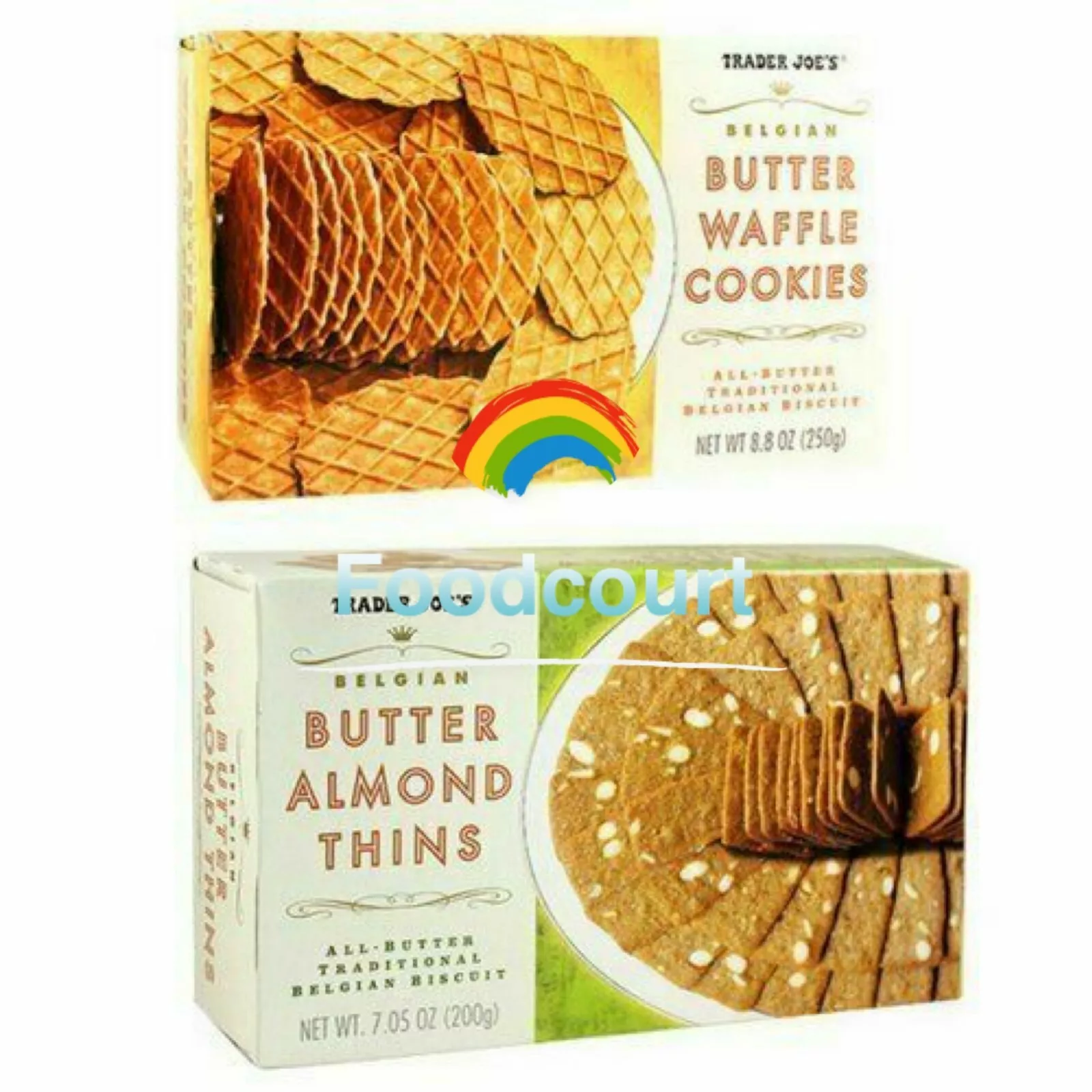 2 Pack Belgian Butter Waffle Cookies & Butter Almond Thins – Crispy ...