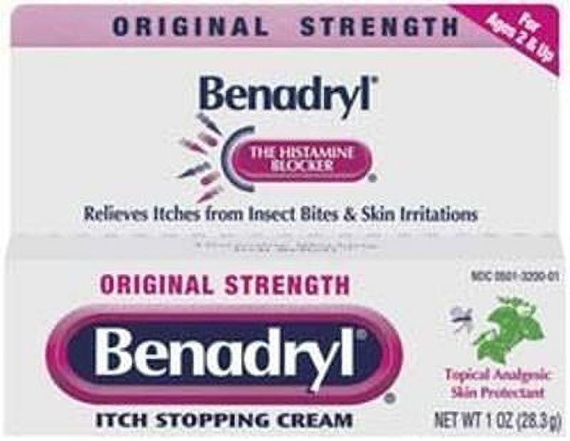 2 Pack - Benadryl Itch Stopping Cream Original Strength 1 oz - Walmart.com