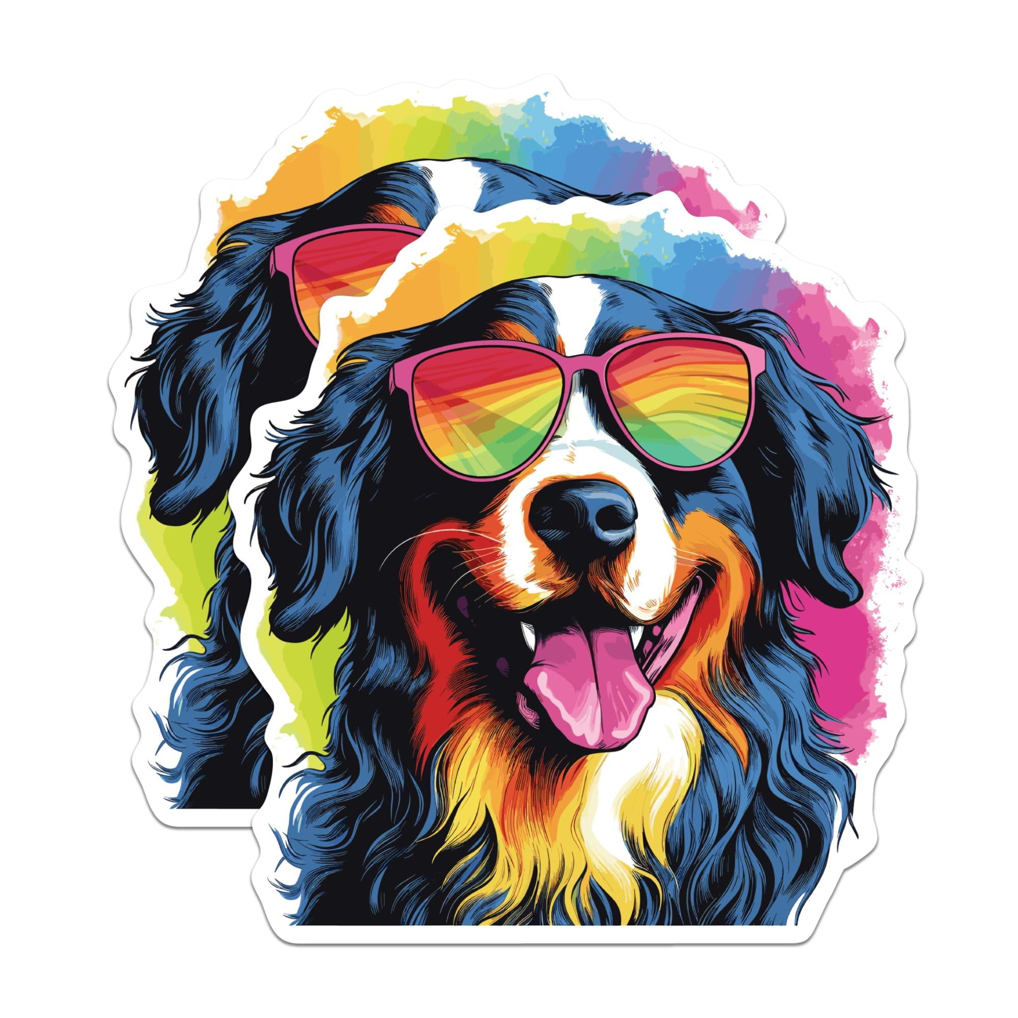 (2 Pack) Bernese Mountain Dog Magnets - Bernese Mountain with ...