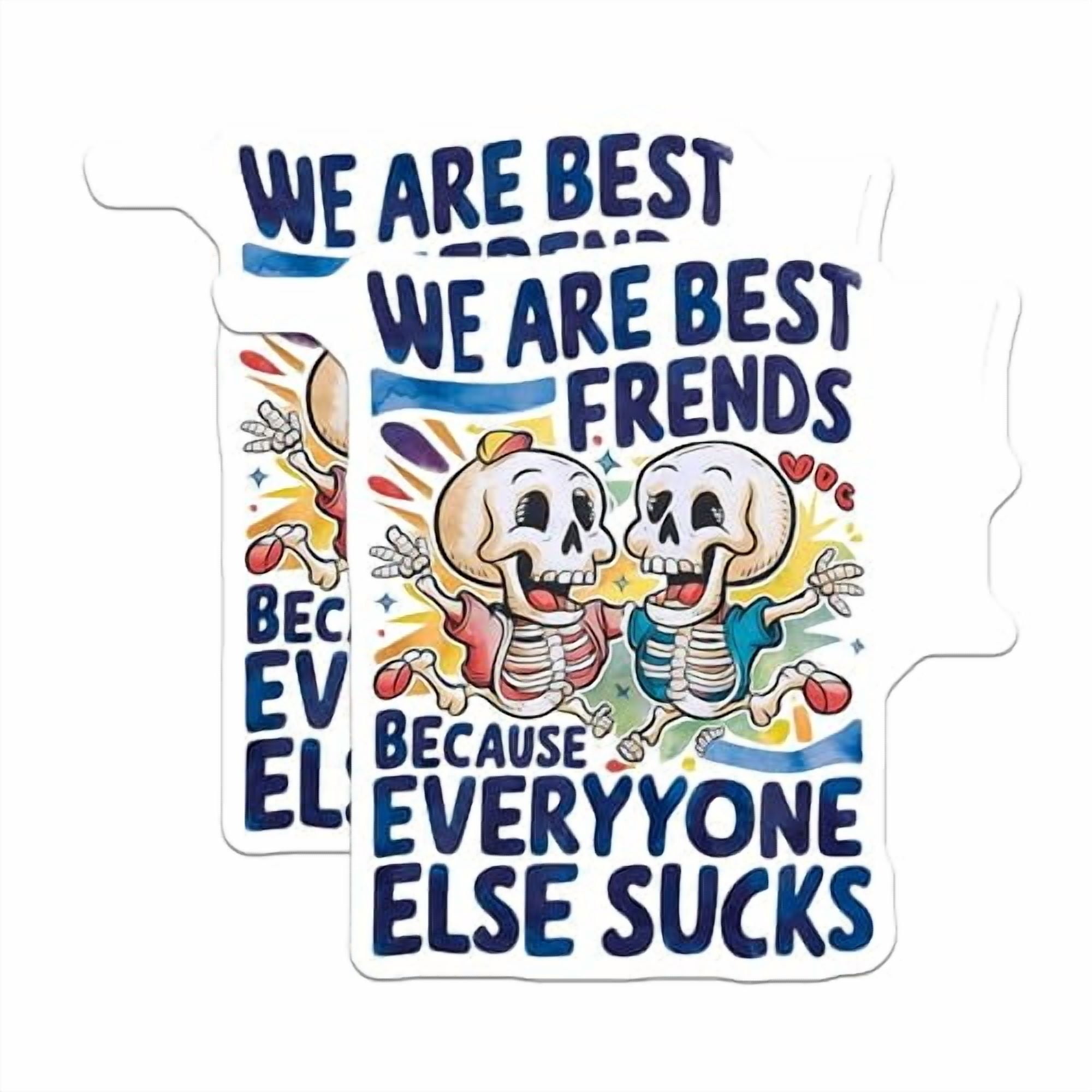 (2 Pack) We are Best Friends Magnets - Skull Skeleton - Funny ...