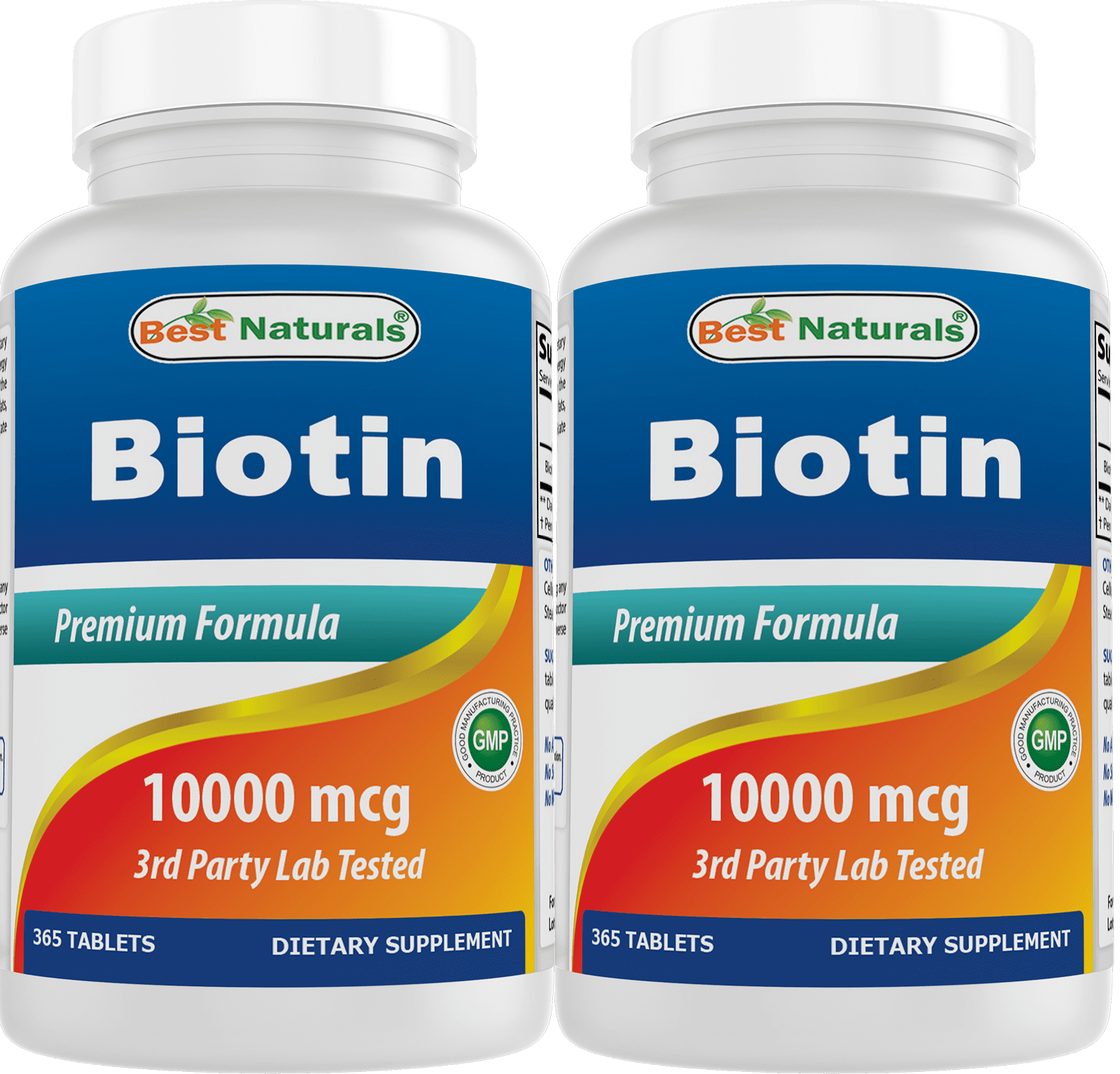 2 Pack Best Naturals Biotin 10 mg (10,000 mcg) 365 Tablets | (Also ...