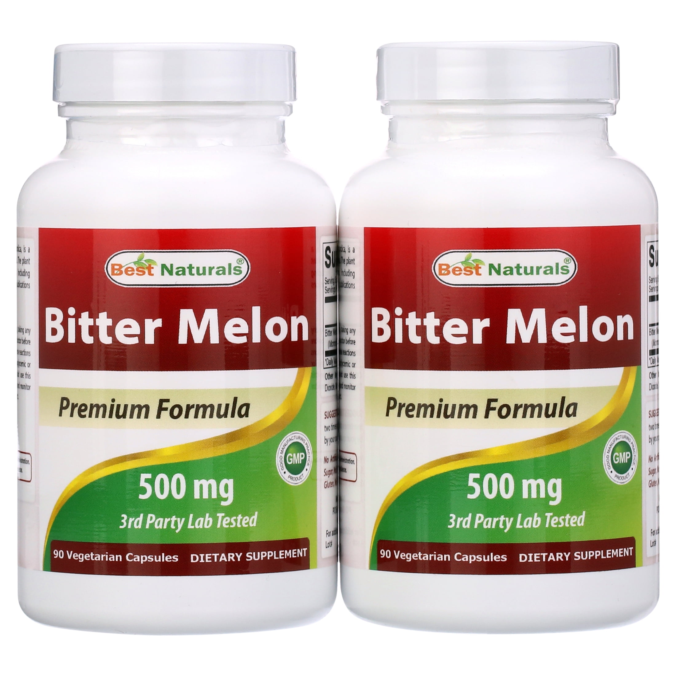 Best Naturals Bitter Melon 500mg, 2 Pack, 90 Vegetarian Capsules ...