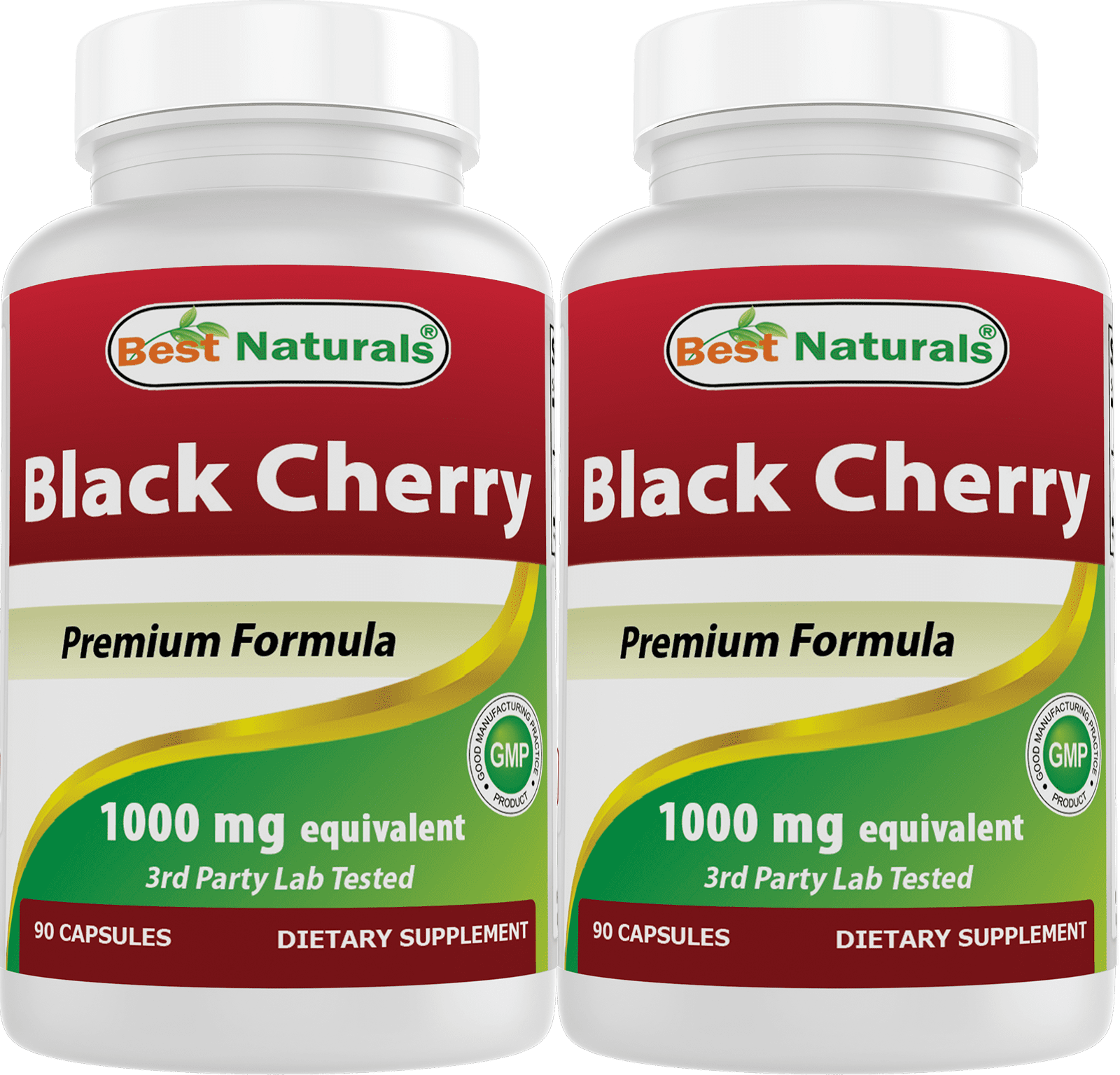 Best Naturals Black Cherry 1000mg Supplements, 2 Pack, 180 Capsules ...