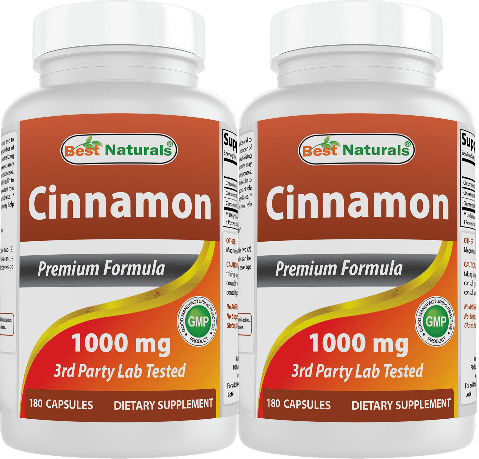 Best Naturals Cinnamon Supplement, 1000 mg with Chromium 200 mcg, 180 ...
