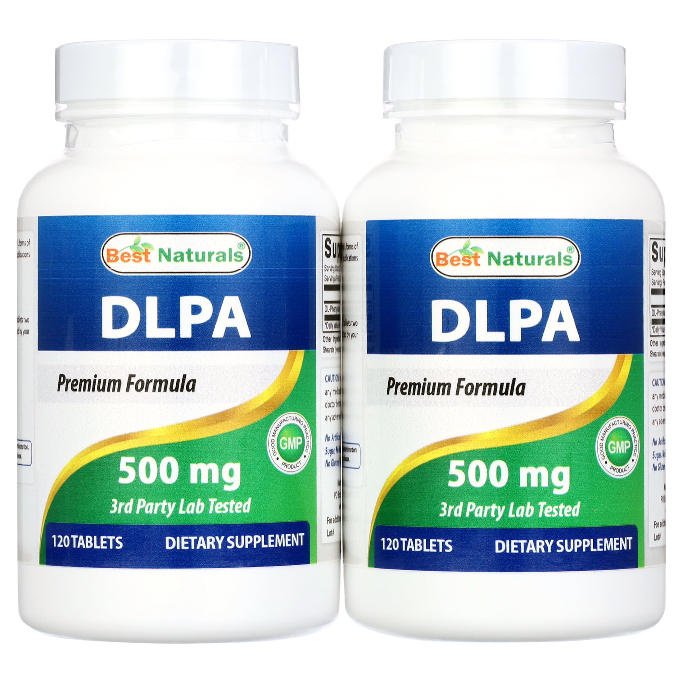 2 Pack Best Naturals DLPA 500 mg 120 Tablets - Walmart.com