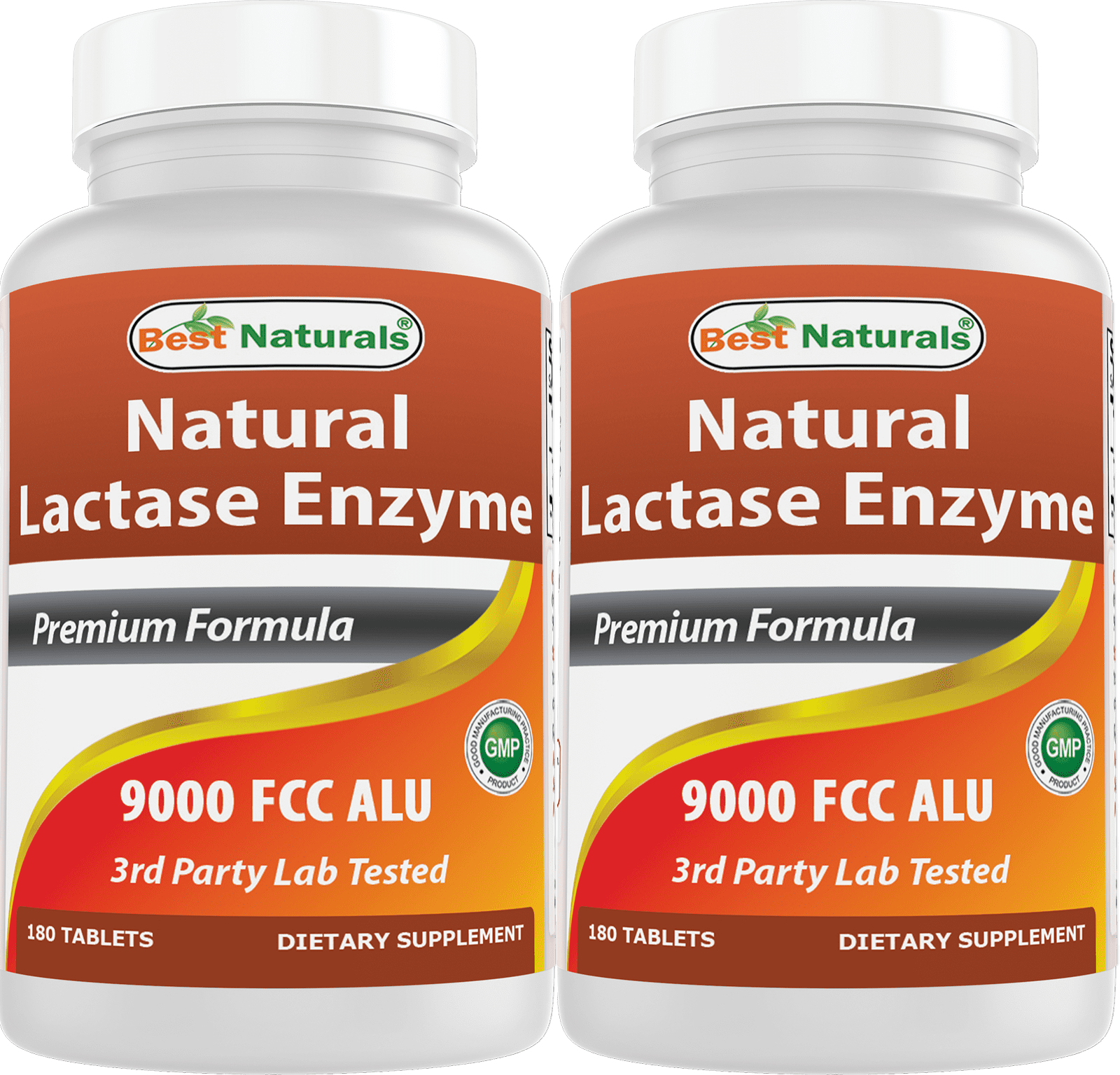 Best Naturals Lactase Enzyme Supplement, 9000 FCC ALU, 180 Tabs | Dairy ...