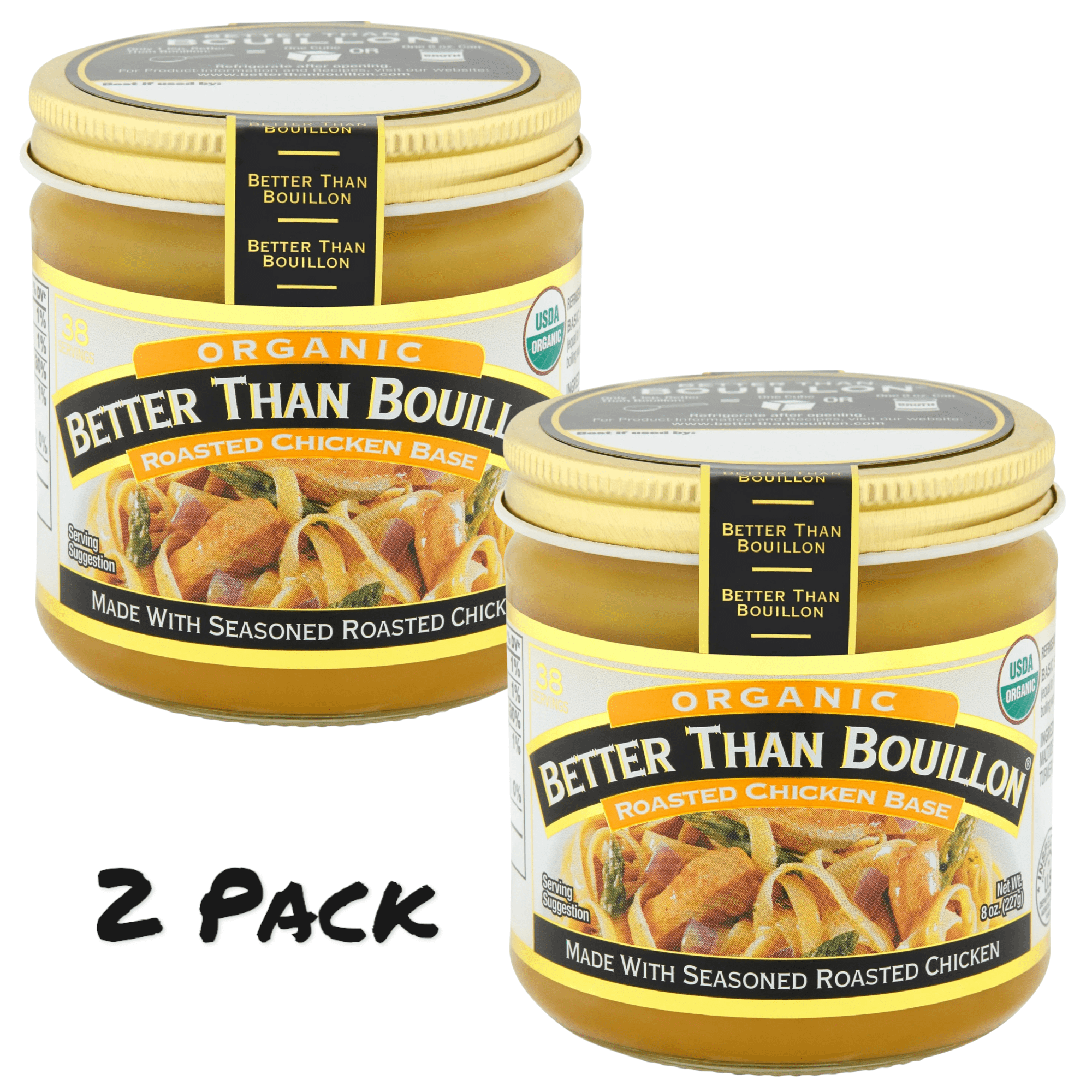 ( 2 Pack ) Better Than Bouillon Organic Roasted Chicken Base, 8 oz Jar ...