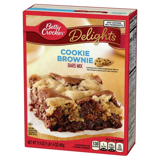 2 Pack - Betty Crocker Bars Mix Cookie Brownie 17.4 oz Package May Vary ...