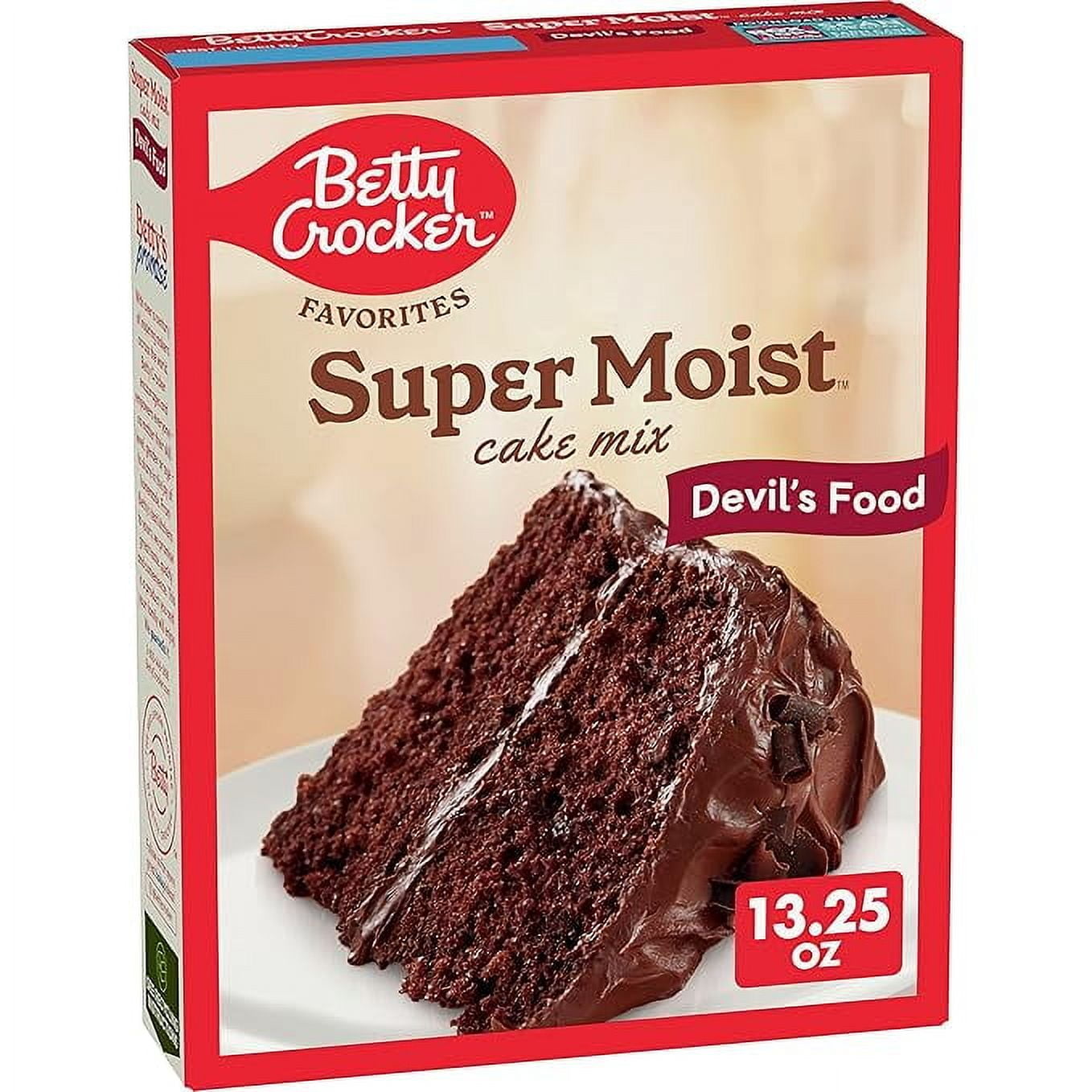 Betty Crocker, Cake Mix, 13.25 oz, Super Moist Devil's Food - Walmart.com