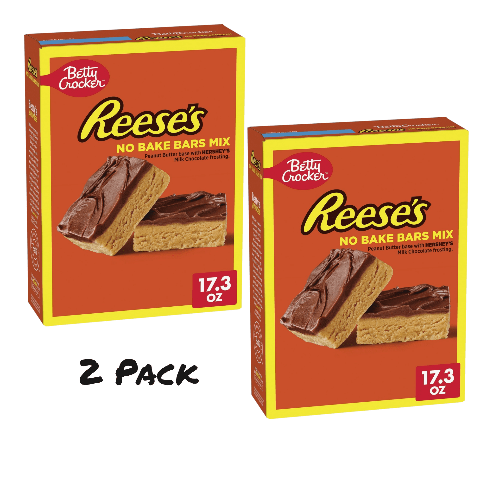 (2 pack) Betty Crocker REESE'S Peanut Butter No Bake Bars Mix with ...
