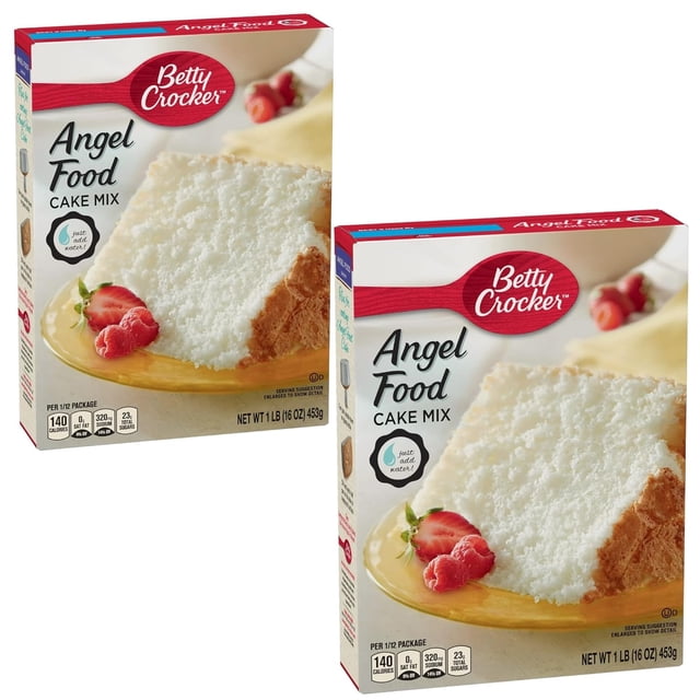 ( 2 Pack ) Betty Crocker Ready to Bake Angel Food Cake Mix, 16 oz ...