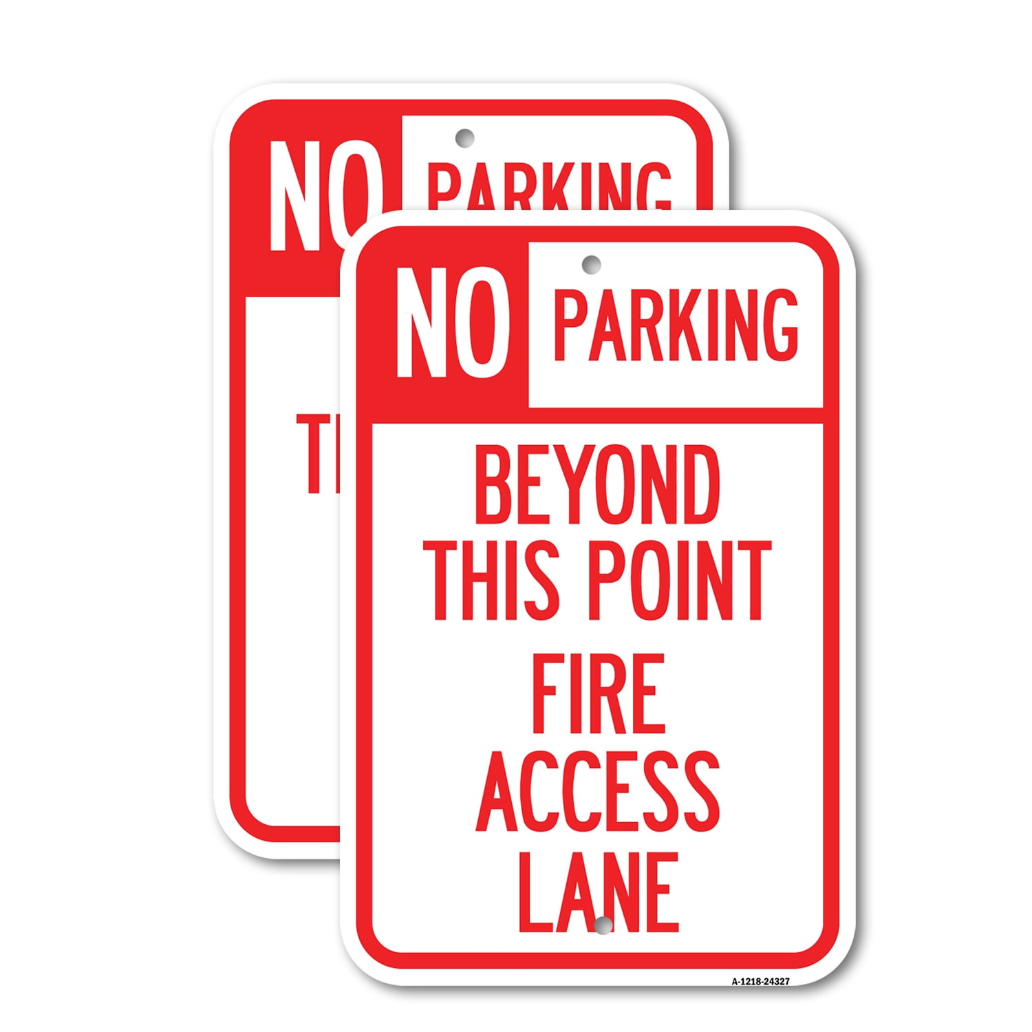 (2 Pack) Beyond This Point Fire Access Lane | 18" X 24" Heavy-Gauge ...