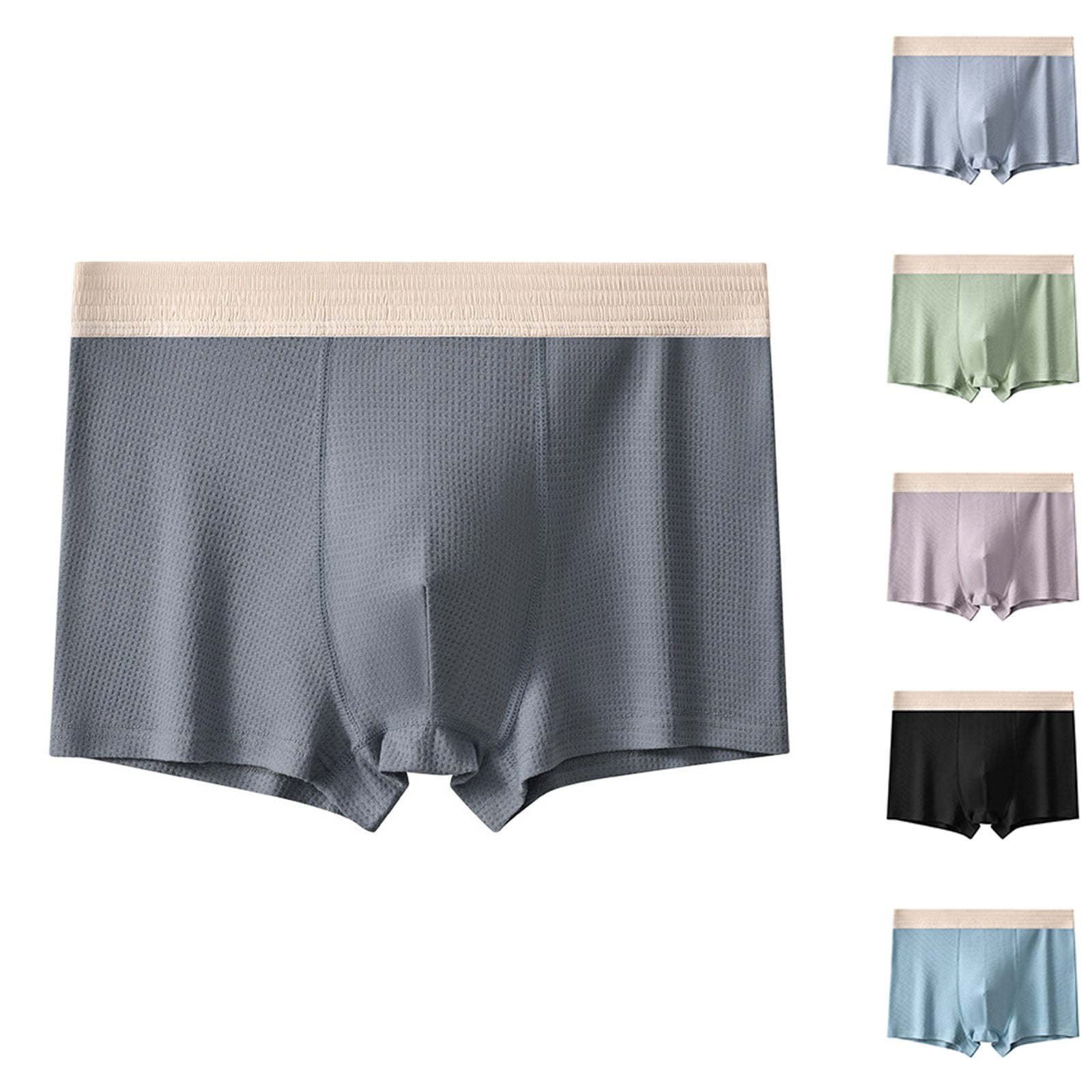 2 Pack Big & Tall Boxer Briefs for Men Plus Size L-4X Mid Waisted ...