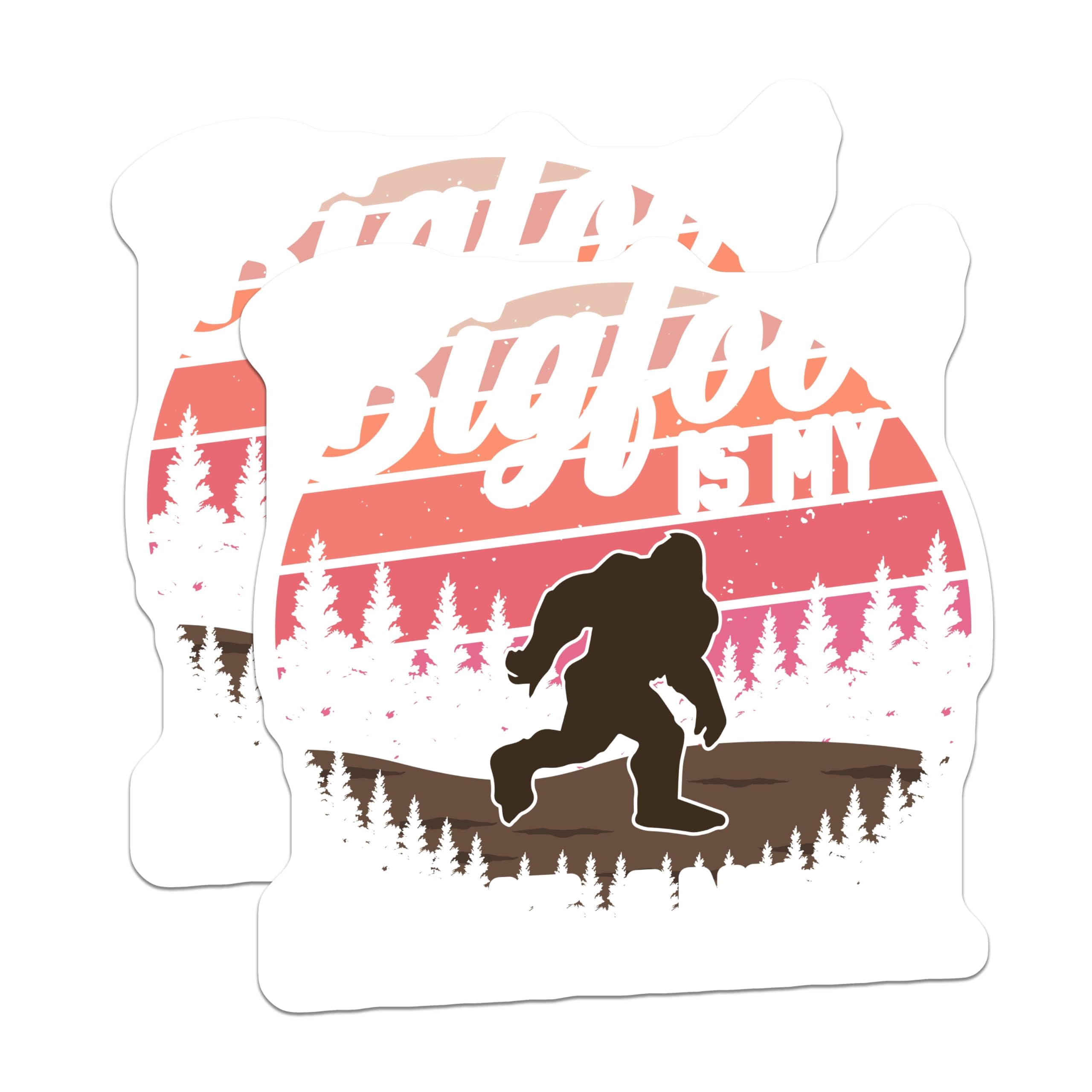 (2 Pack) Bigfoot Stickers - Sasquatch Decals - Cryptozoology Stickers ...