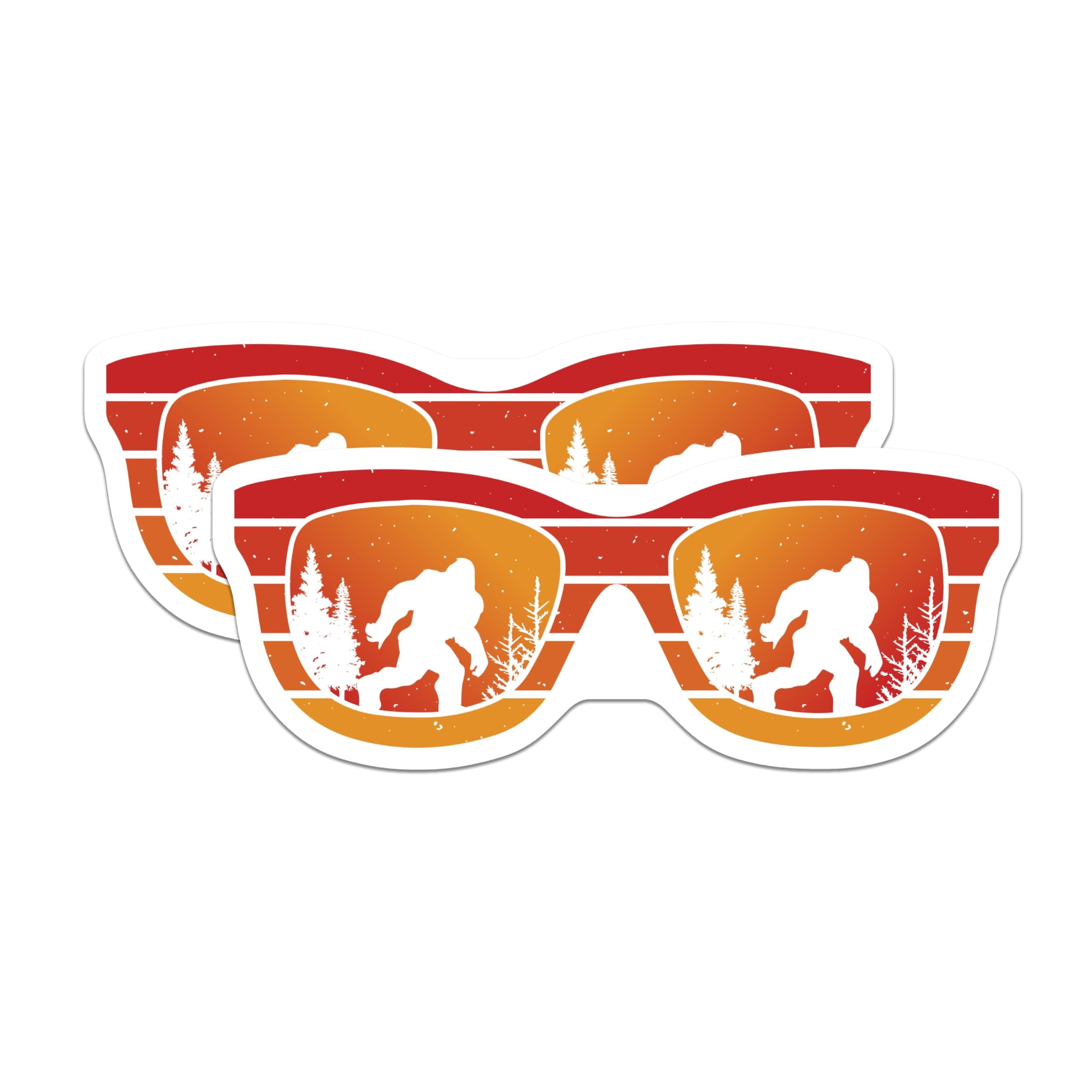 (2 Pack) Bigfoot Stickers - Sasquatch in Glasses - Cryptozoology - 5 ...