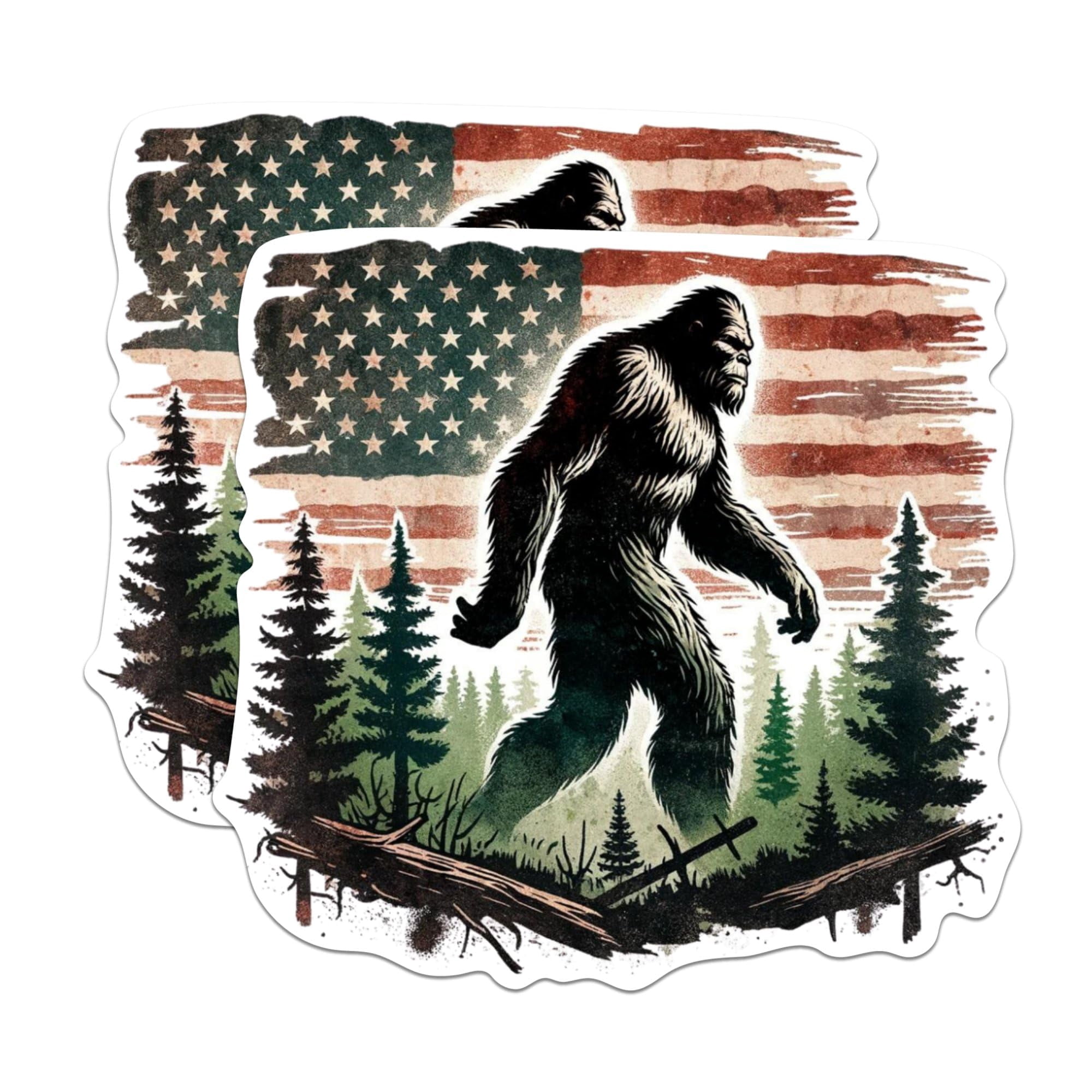 (2 Pack) Bigfoot Woods Hiking Nature Outdoorsman Sticker - Hiking ...