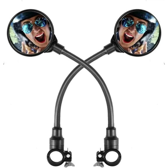 Bike Handlebar Mirror 2 Pack - Rotatable And Adjustable Wide Angle Rear View - Walmart.com
