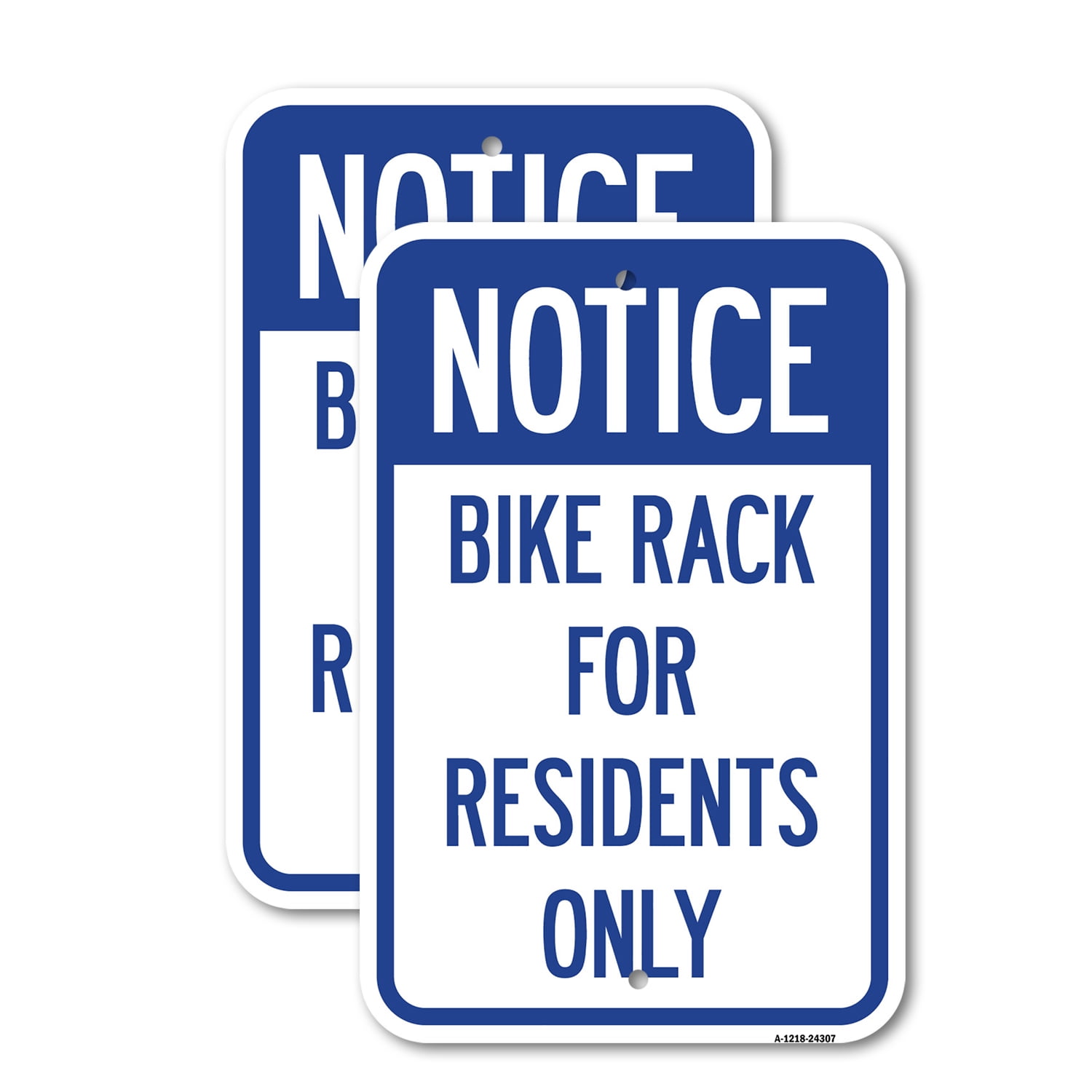 (2 Pack) Bike Rack for Residents Only | 18" X 24" Heavy-Gauge Aluminum ...