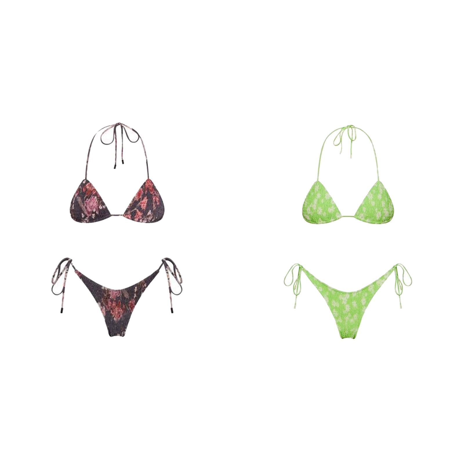 2-Pack,Bikini 2025 Swimsuit Women Swimwear Push Up Bikini Set Thong ...