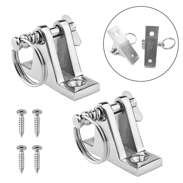 2 Pack Bimini Top 90°Deck Hinge with Removable Pin, 316 Stainless Steel ...