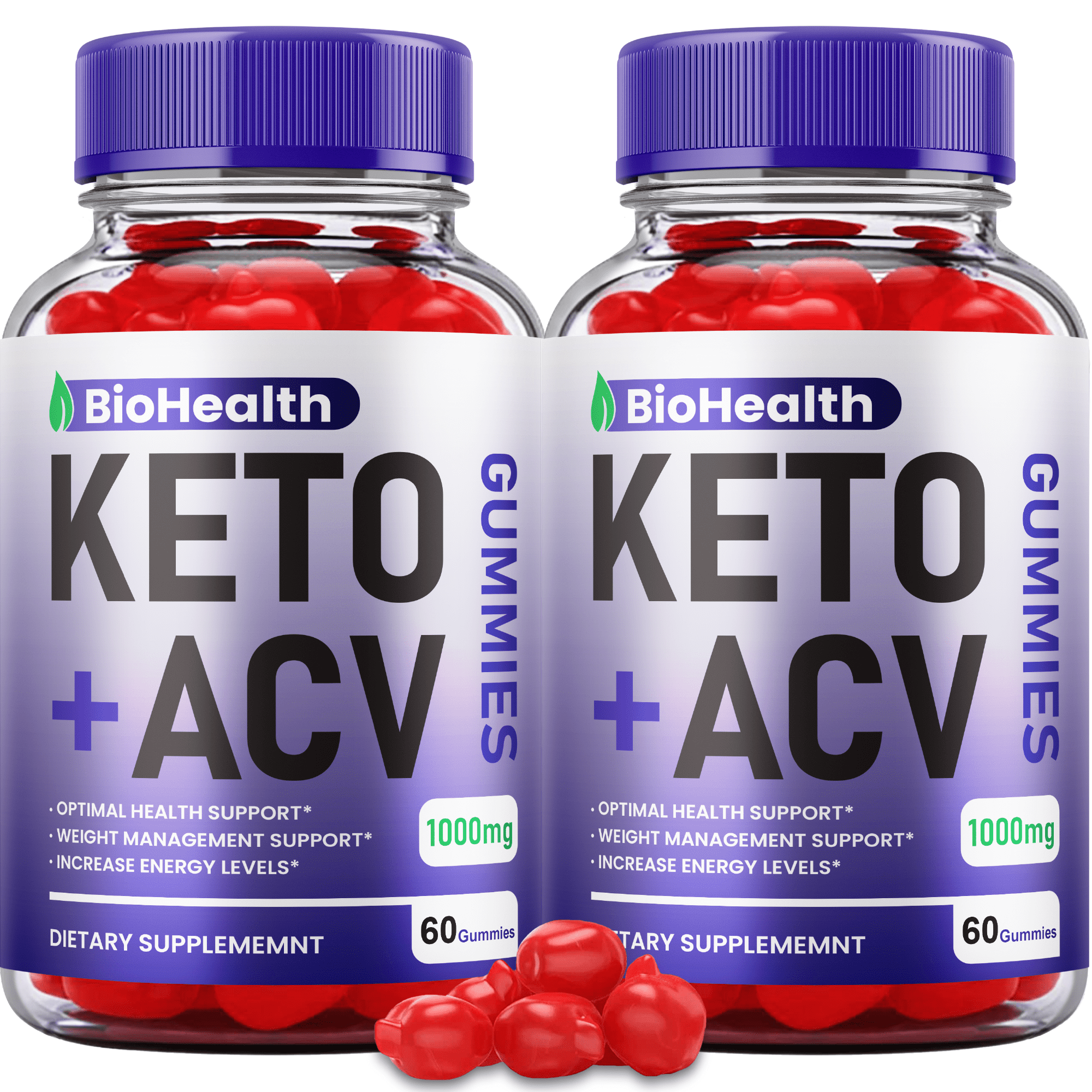 (2 Pack) Bio Health Keto ACV Gummies - Official - BioHealth Keto ACV ...