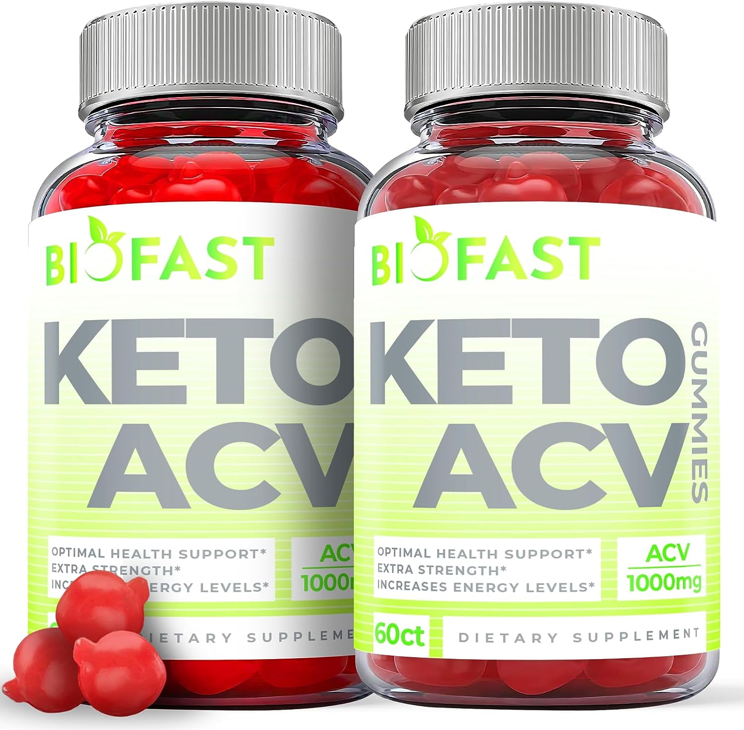 (2 Pack) Biofast Keto ACV Gummies - Apple Cider Vinegar Supplement for ...