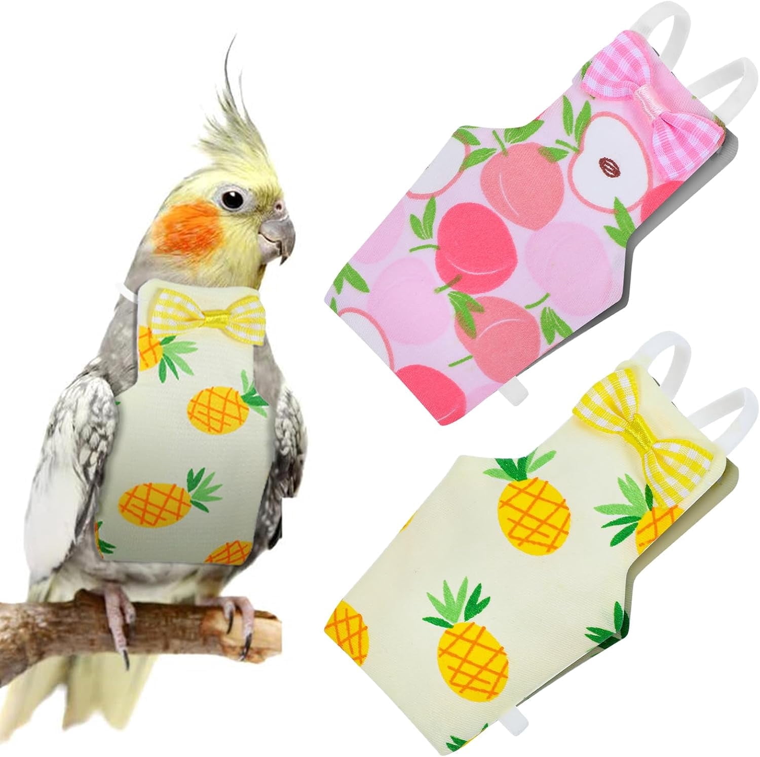 2 Pack Bird Diapers, Washable Reusable Parrot Nappy With Waterproof ...