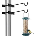 2 Pack Bird Feeder Hanger Hook, Metal Clamp-On Deck Hook for Railing ...