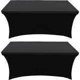 2 Pack Black 8 Foot 30x96 Table Covers by Valentina CoverCo - Walmart.com