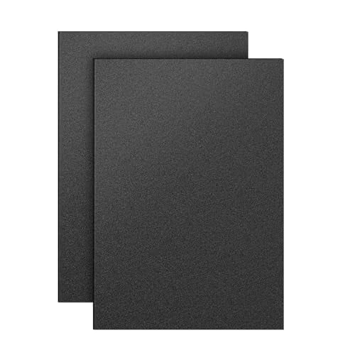 2 Pack Black ABS Plastic Sheet 12" x 16" 1/8" Thick (3mm), High Tensile ...