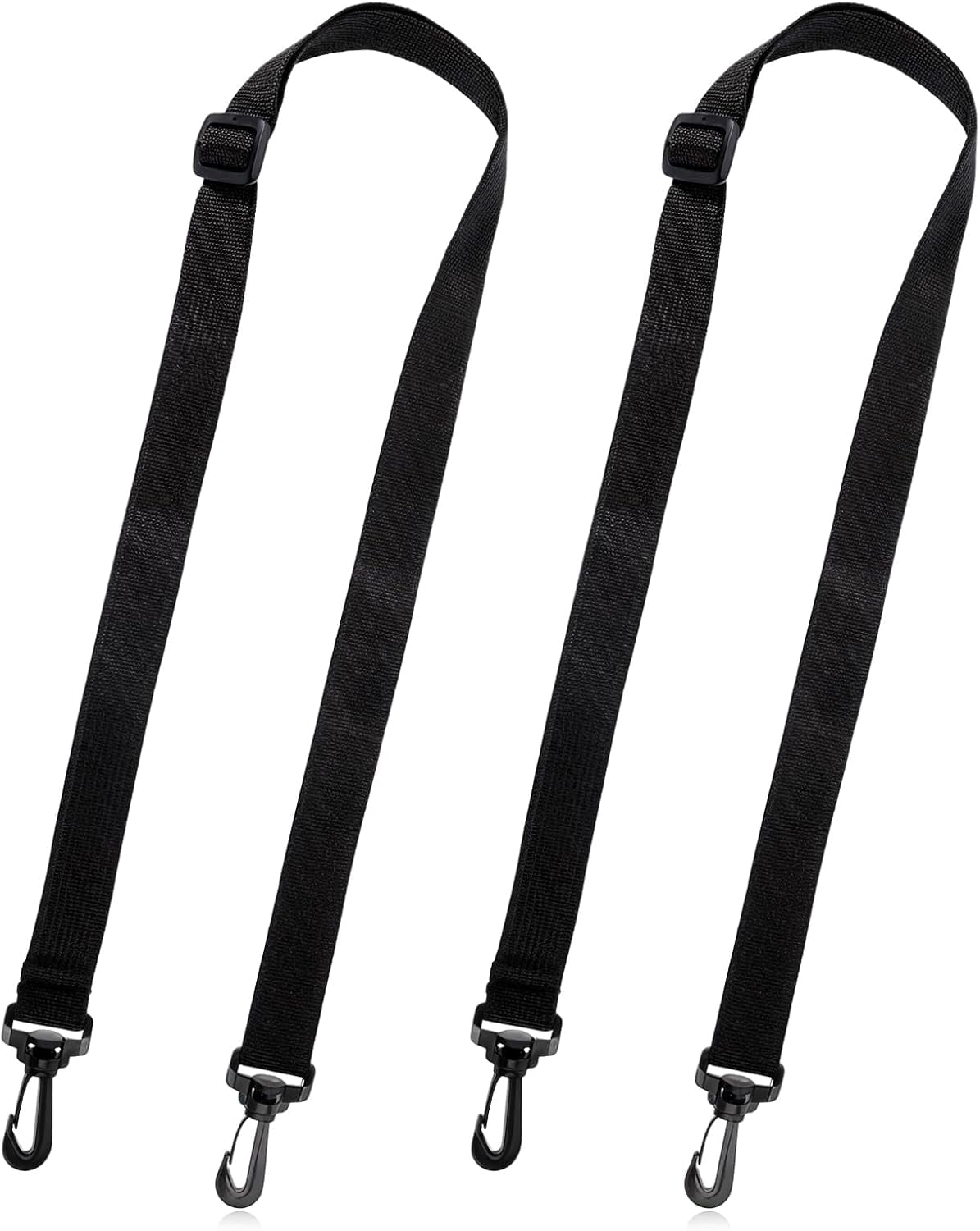 2 Pack Black Adjustable Straps with Clips for Bags, Replacement ...