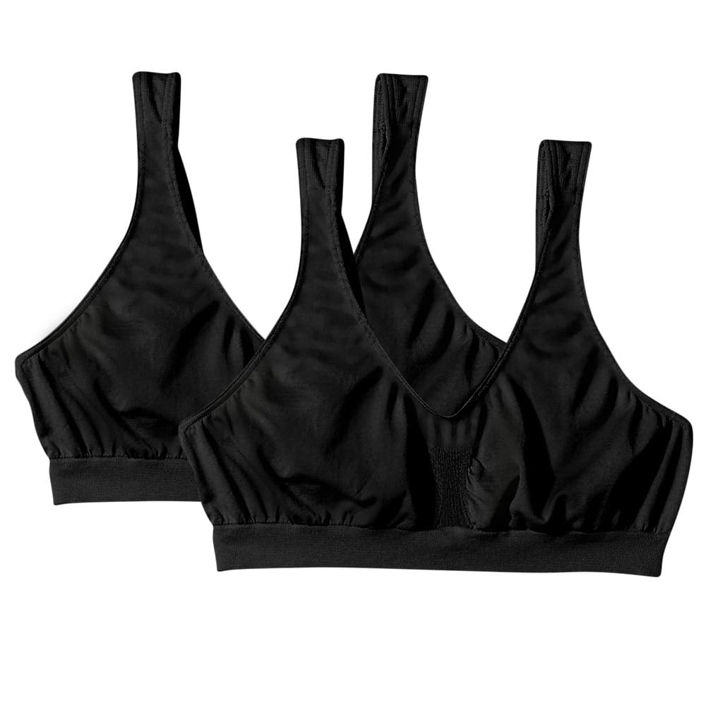2 Pack Black Bali Bras no Underwire Comfort Revolution Smart Size Style ...