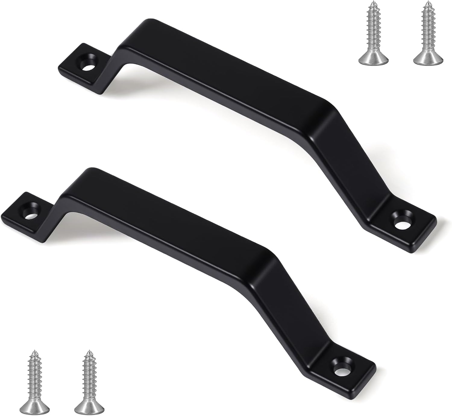 2 Pack Black Barn Door Handles, Sliding Pull Handle, High Performance ...