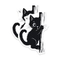 (2 Pack) Black Cat Magnets - Whimsical Kitten - Refrigerator Magnets ...