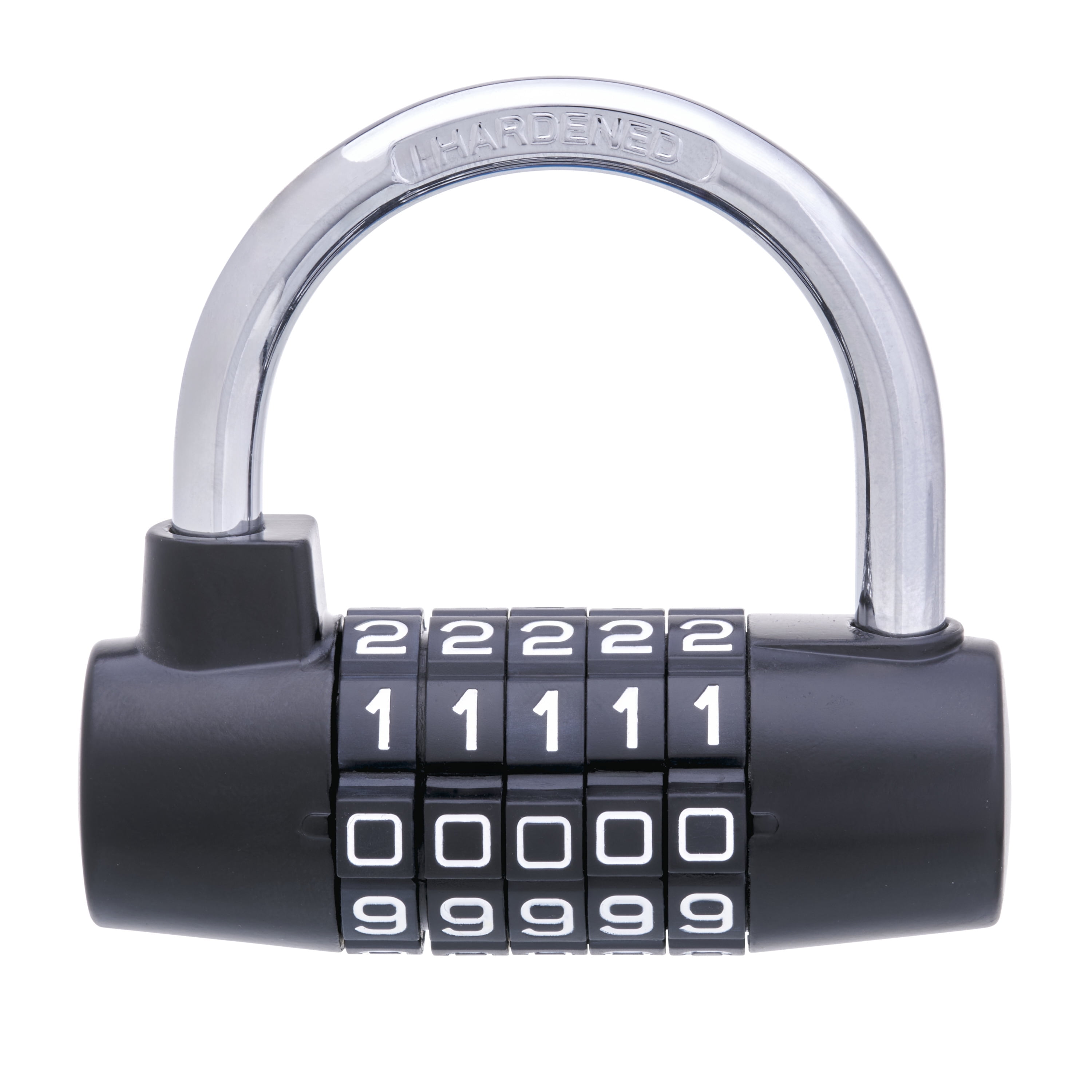 2-Pack Black Combination Padlock, 3-Digit Resettable Weatherproof Lock ...