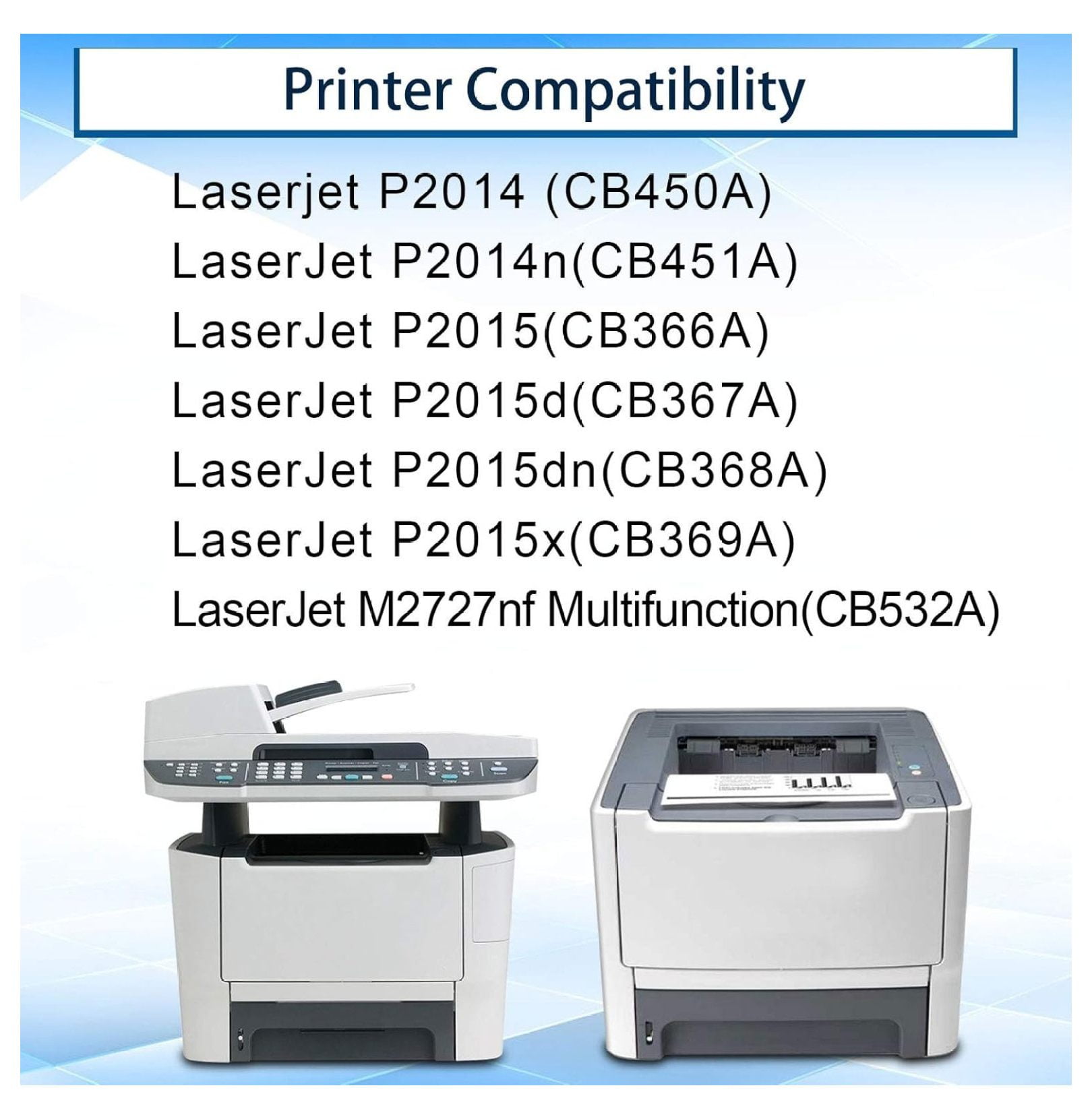 2 Pack Black Compatible 53A | Q7553A Toner Cartridge Replacement for ...