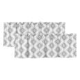 2 Pack Black Concentric Diamond Valance for Window Modern Abstract ...