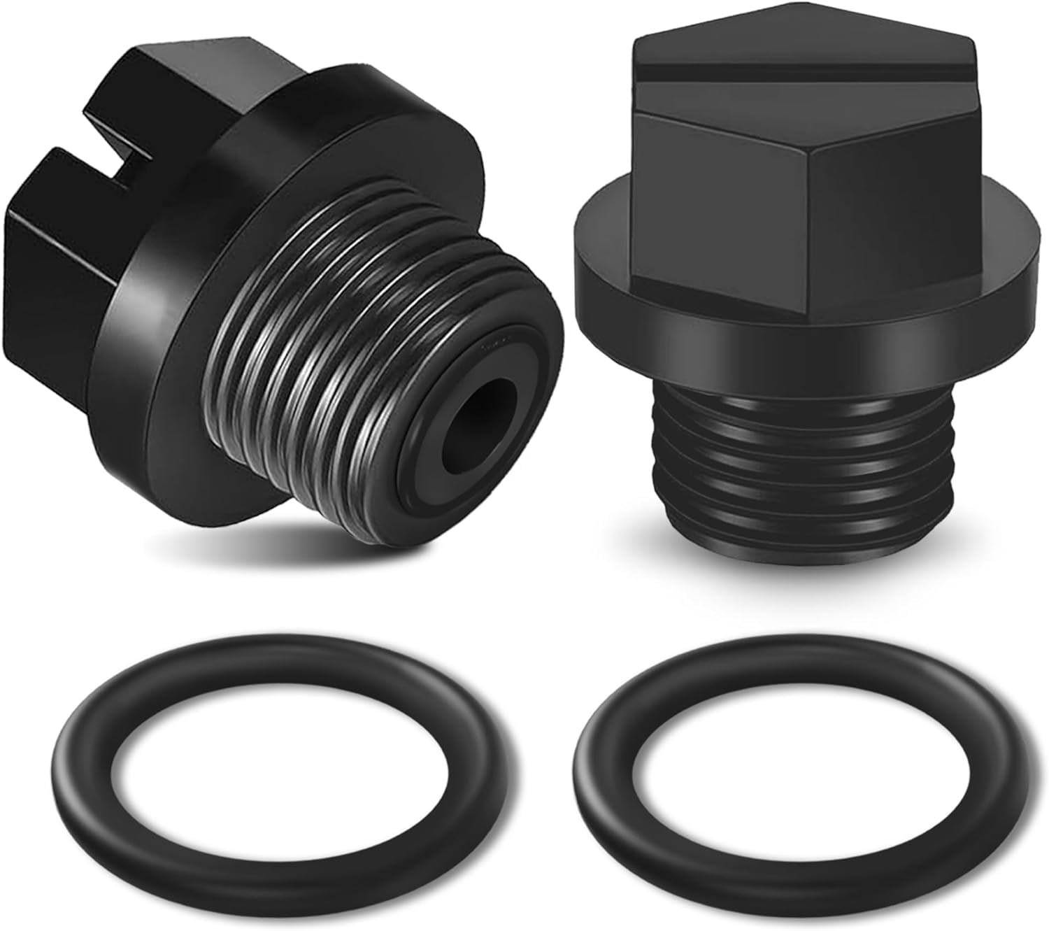 (2-Pack, Black Drain Plugs with O-Ring Compatible with Hayward Pumps ...