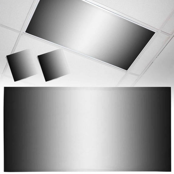 2 Pack Black and Fluorescent Light Covers for Ceiling Lights White ...