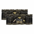 2 Pack Black Gold Graduation Cap Valance for Window Graduates ...
