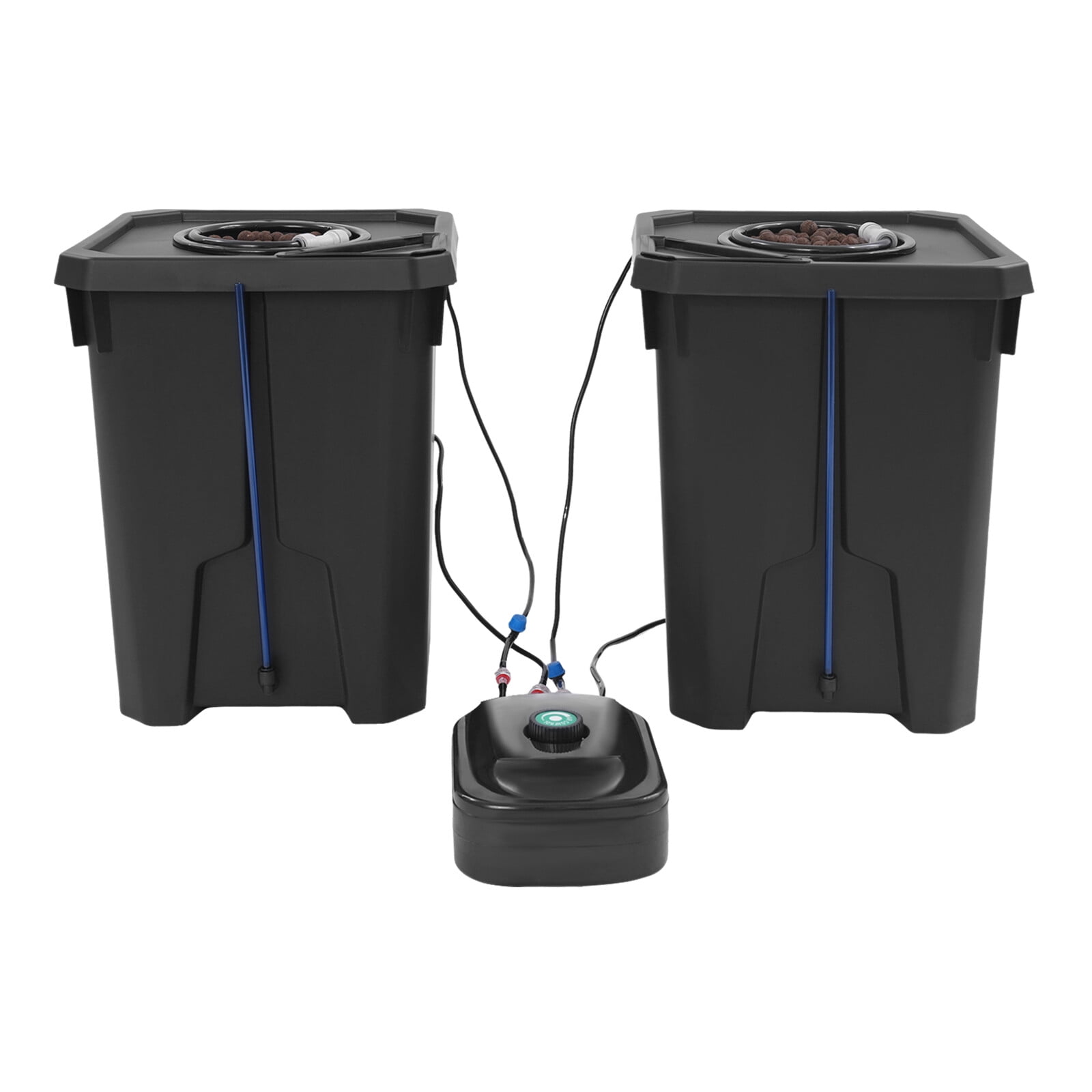 2-Pack Black PP Hydroponics Growing Buckets 7.13Gal - 110V Drip ...