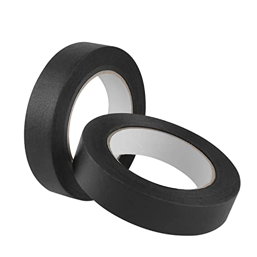 2 Pack Black Painters Tape inch, Black Masking Tape inch x 55 Yards x 2 ...