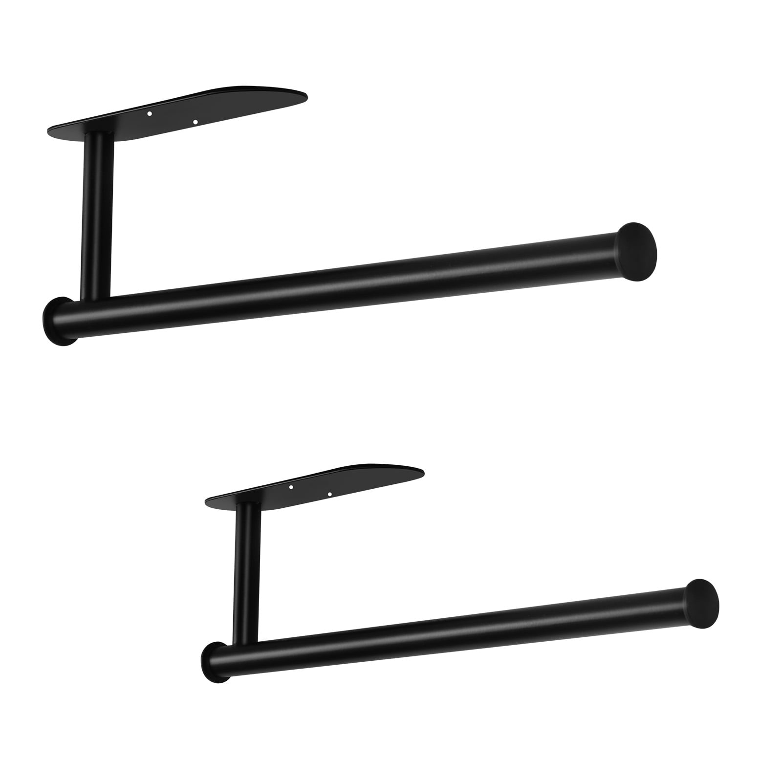 2 Pack Black Paper Towel Holder Wall Mount, Stainless Steel Under ...